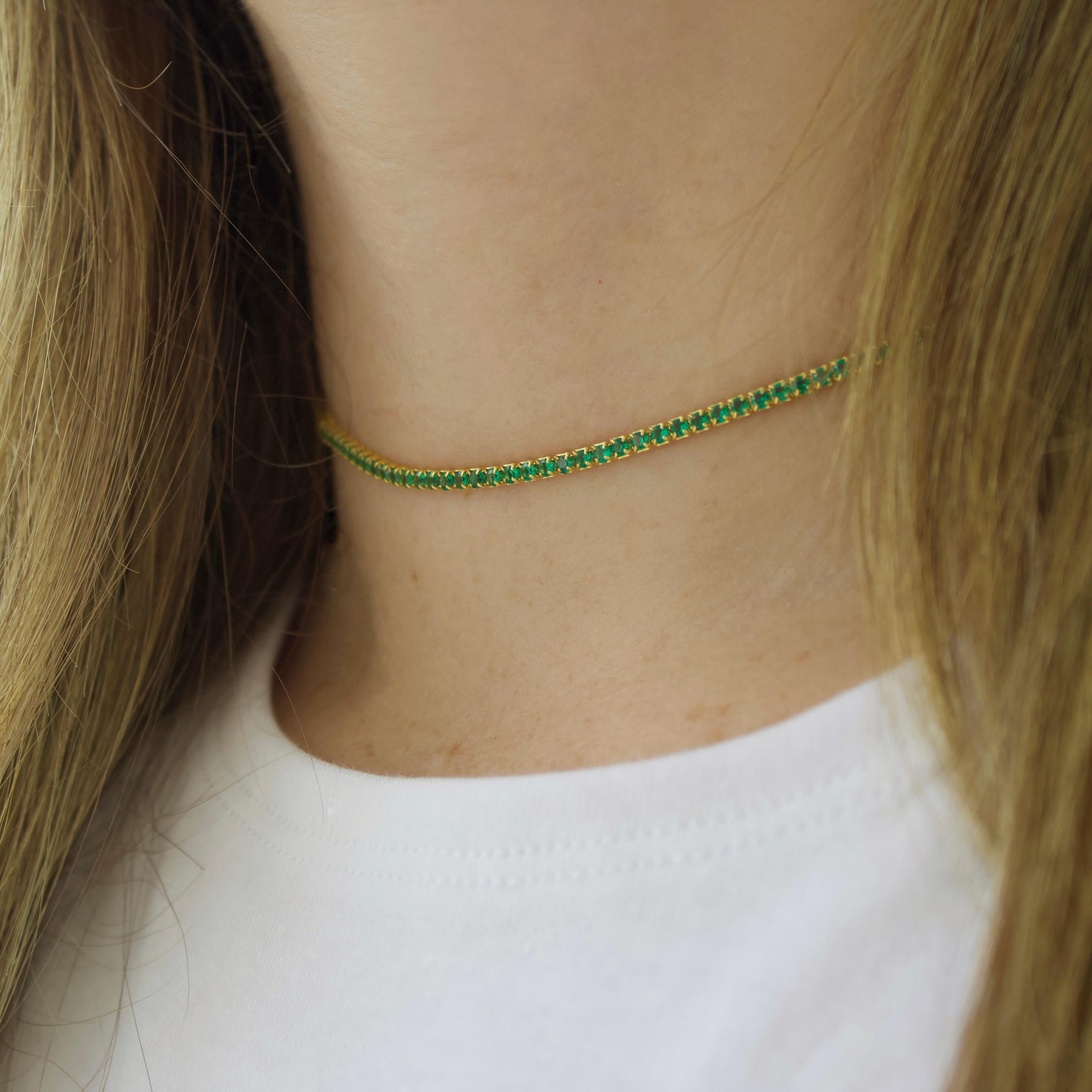Sparkly Choker - Emerald – Queens Candy