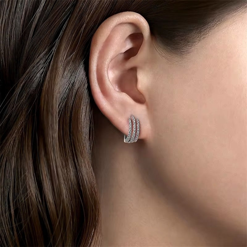 Triple Hoop - Platinum – Queens Candy