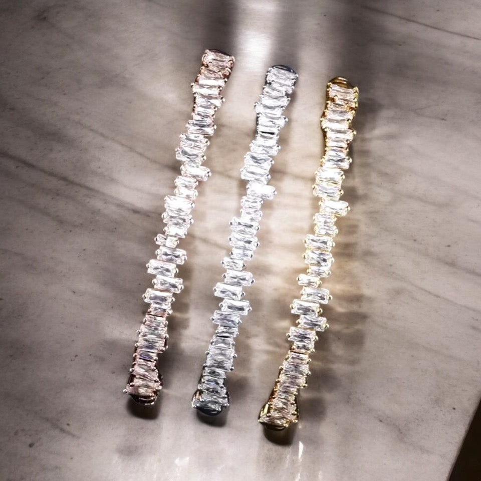Baguette Bangle - Platinum – Queens Candy