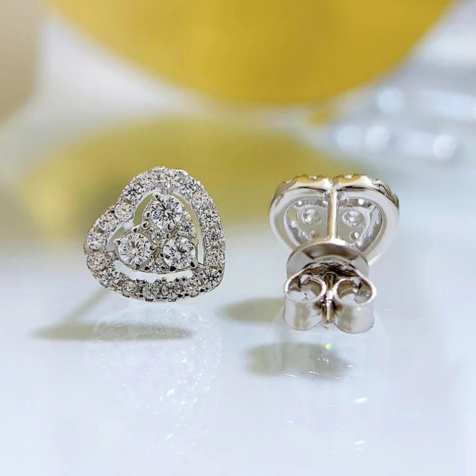 Double Heart Studs – Queens Candy