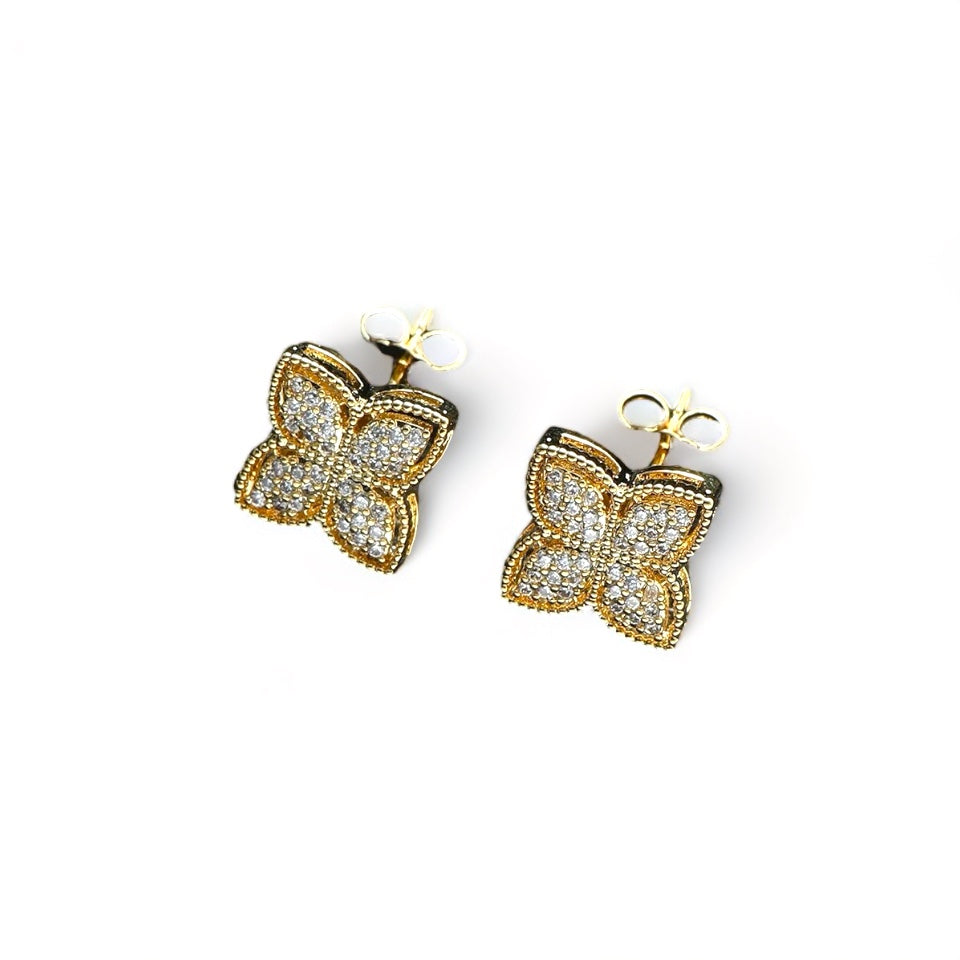 Gorgeous Clover Studs - Gold – Queens Candy