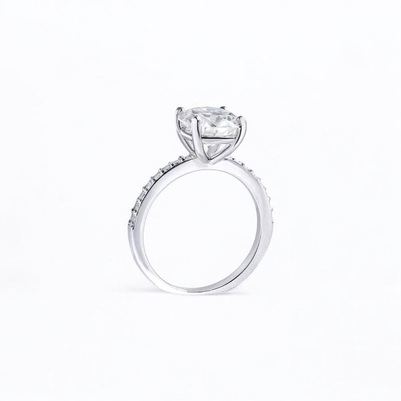 Pave Band Round Engagement Ring - 925 – Queens Candy
