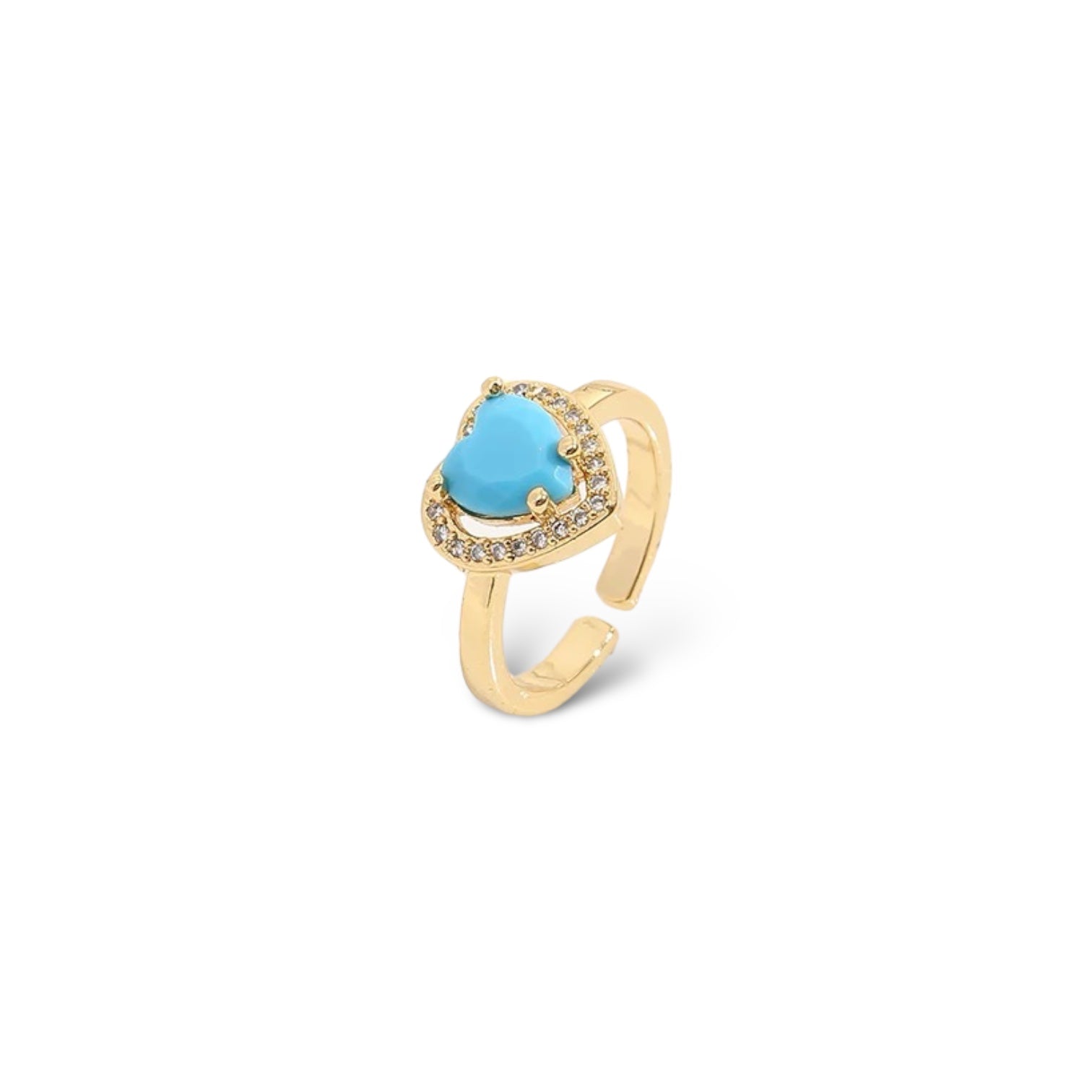 Turquoise Heart Ring – Queens Candy