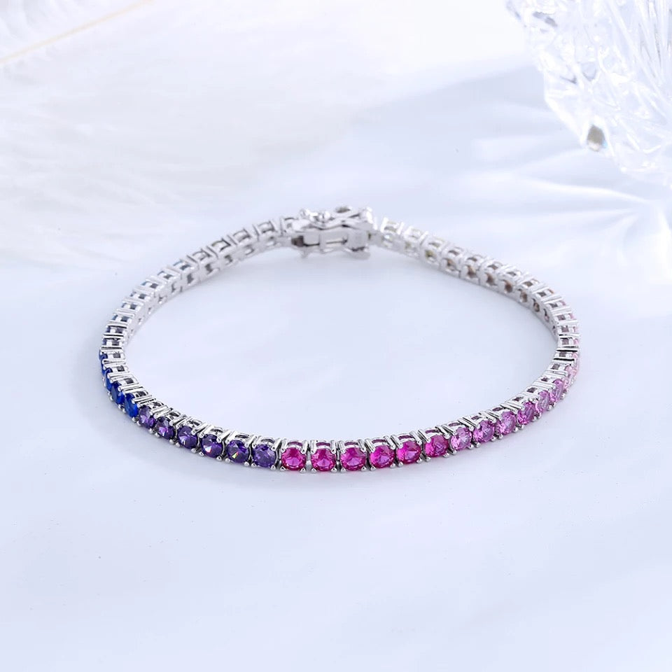 Rainbow Tennis Bracelet – Queens Candy